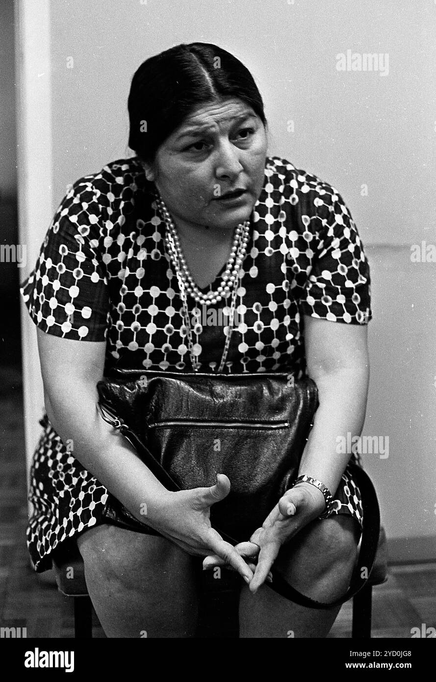 Argentine folk singer Mercedes Sosa during a press interview in Buenos ...