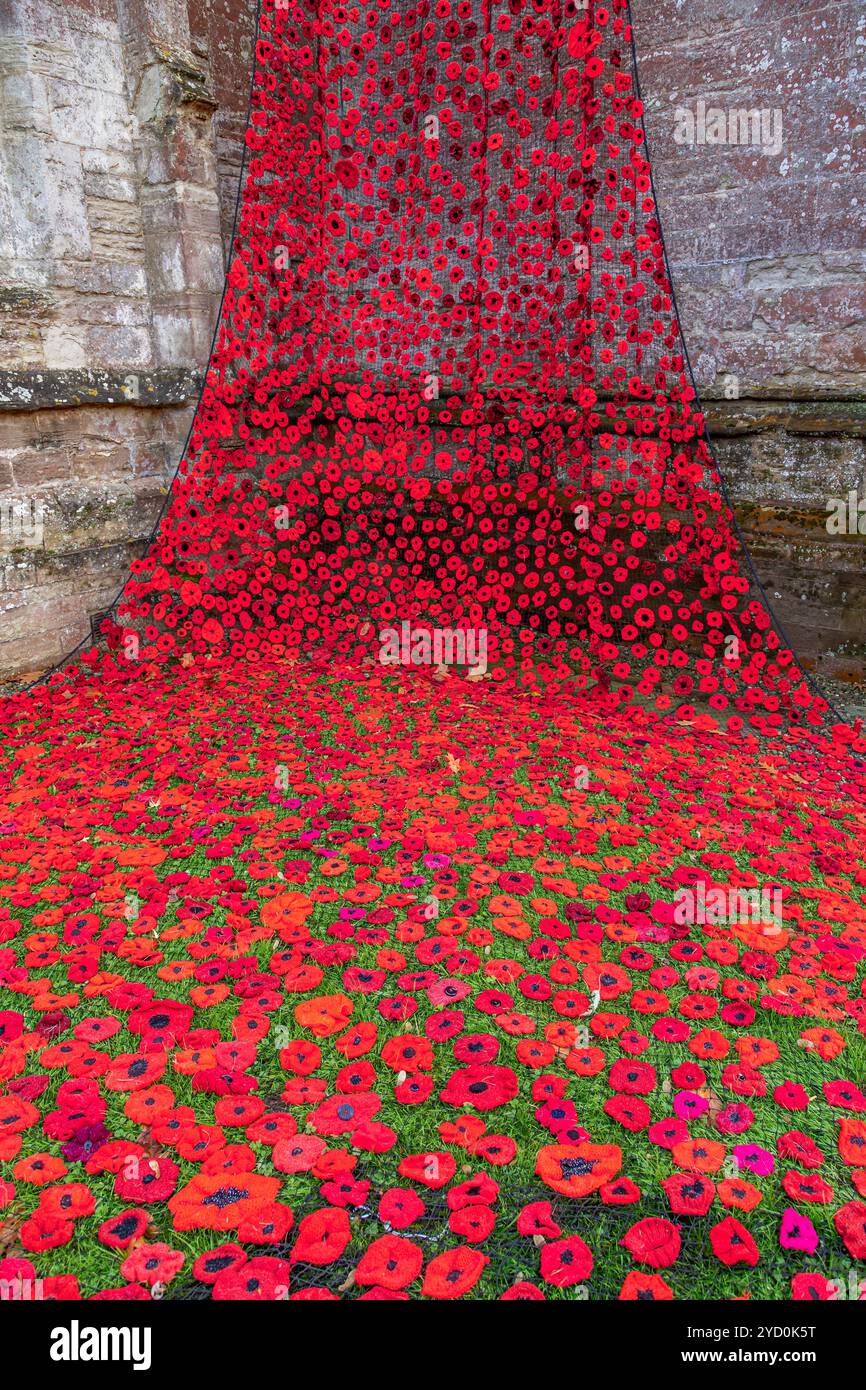 Beautiful crafted poppy display at St. Peter's Church in Inkberrow ...