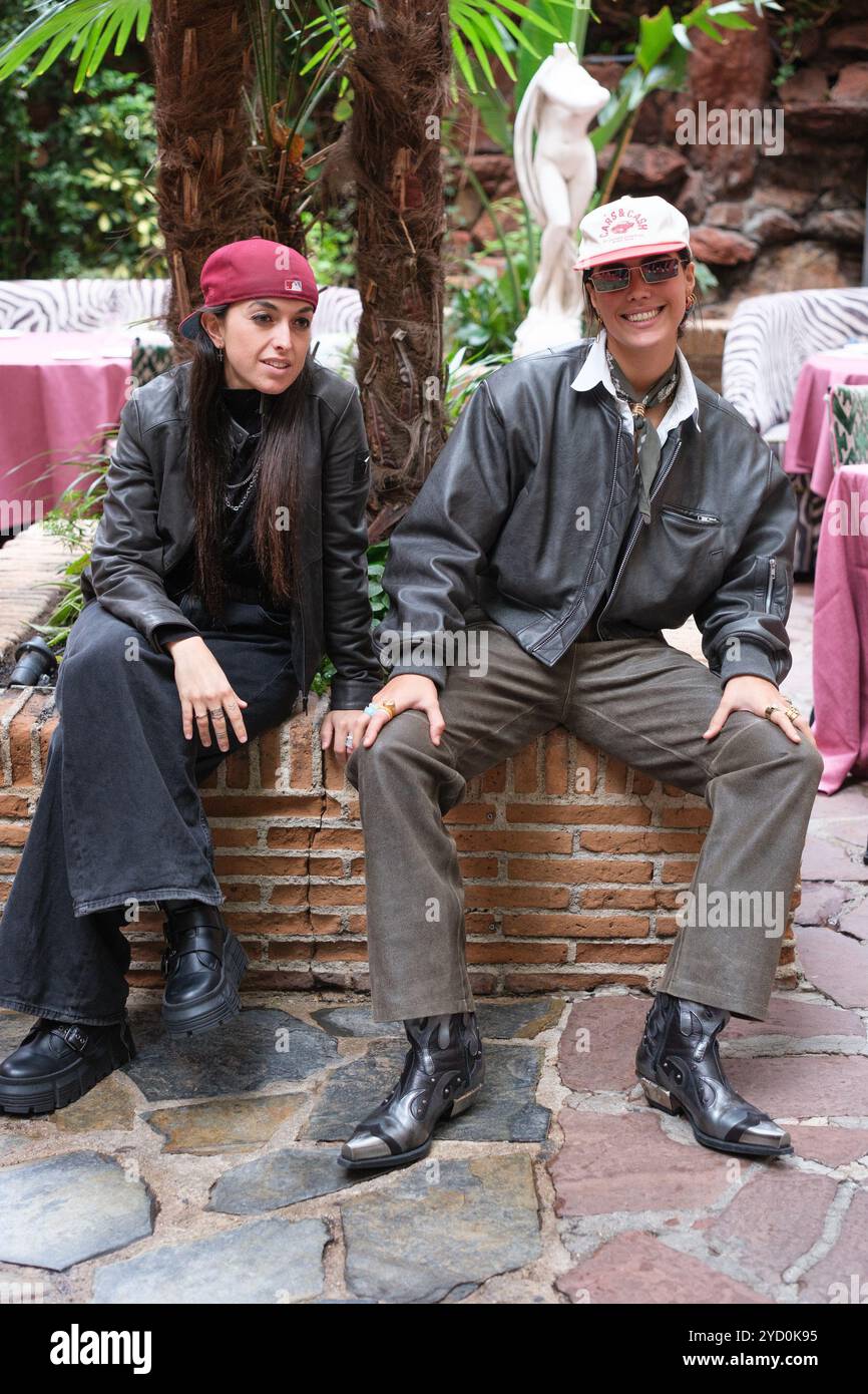 The musical duo Marlena poses during the presentation of their new ...