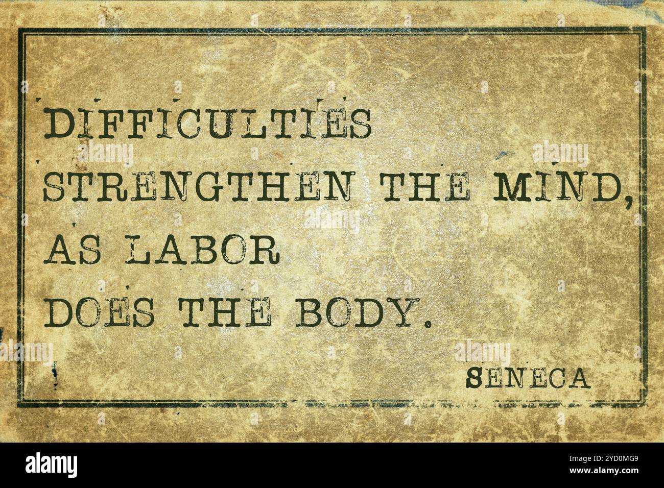 Mind strength Seneca Stock Photo - Alamy