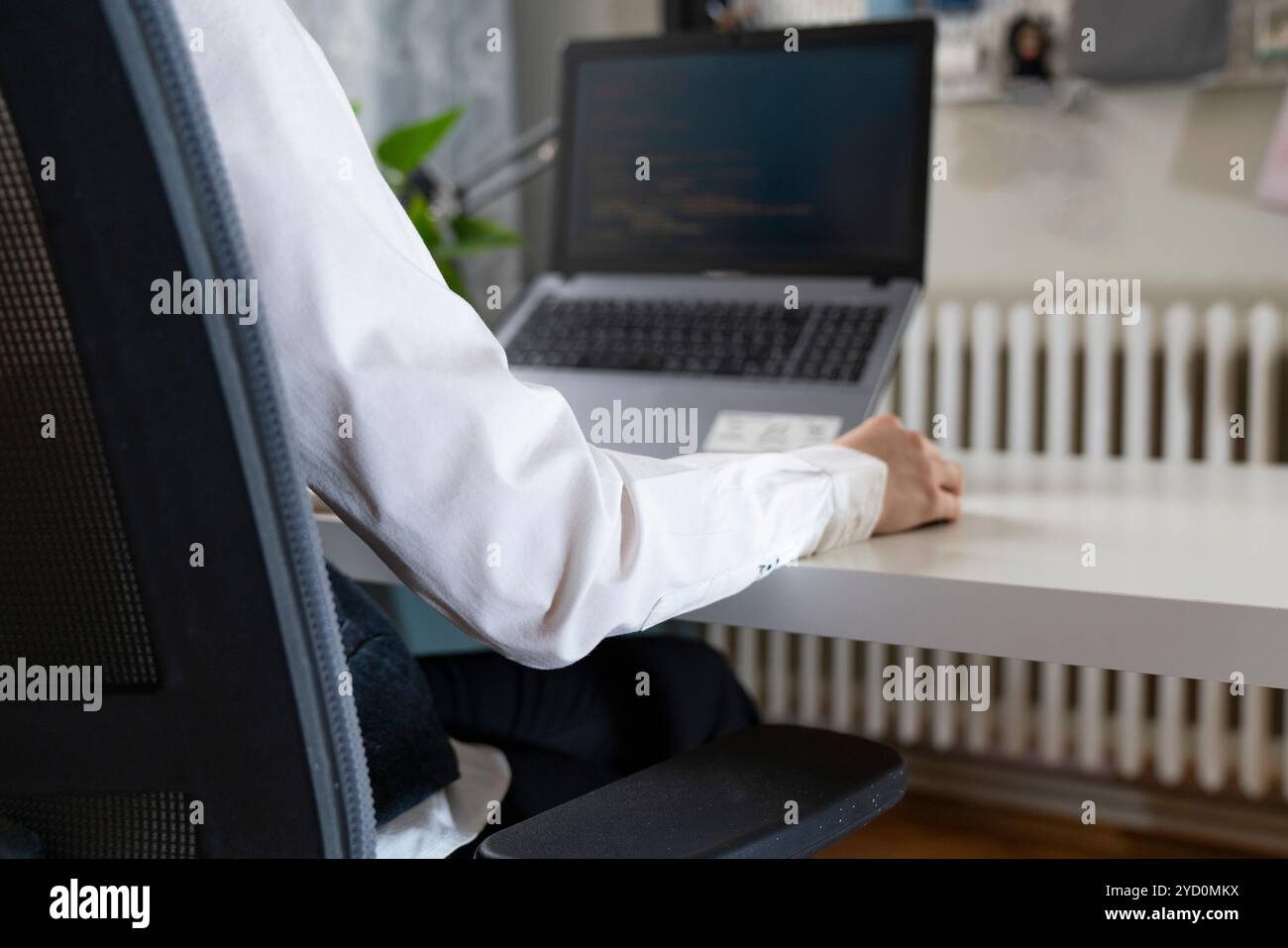 Woman Working And Programming On Computer In Officewoman Working On