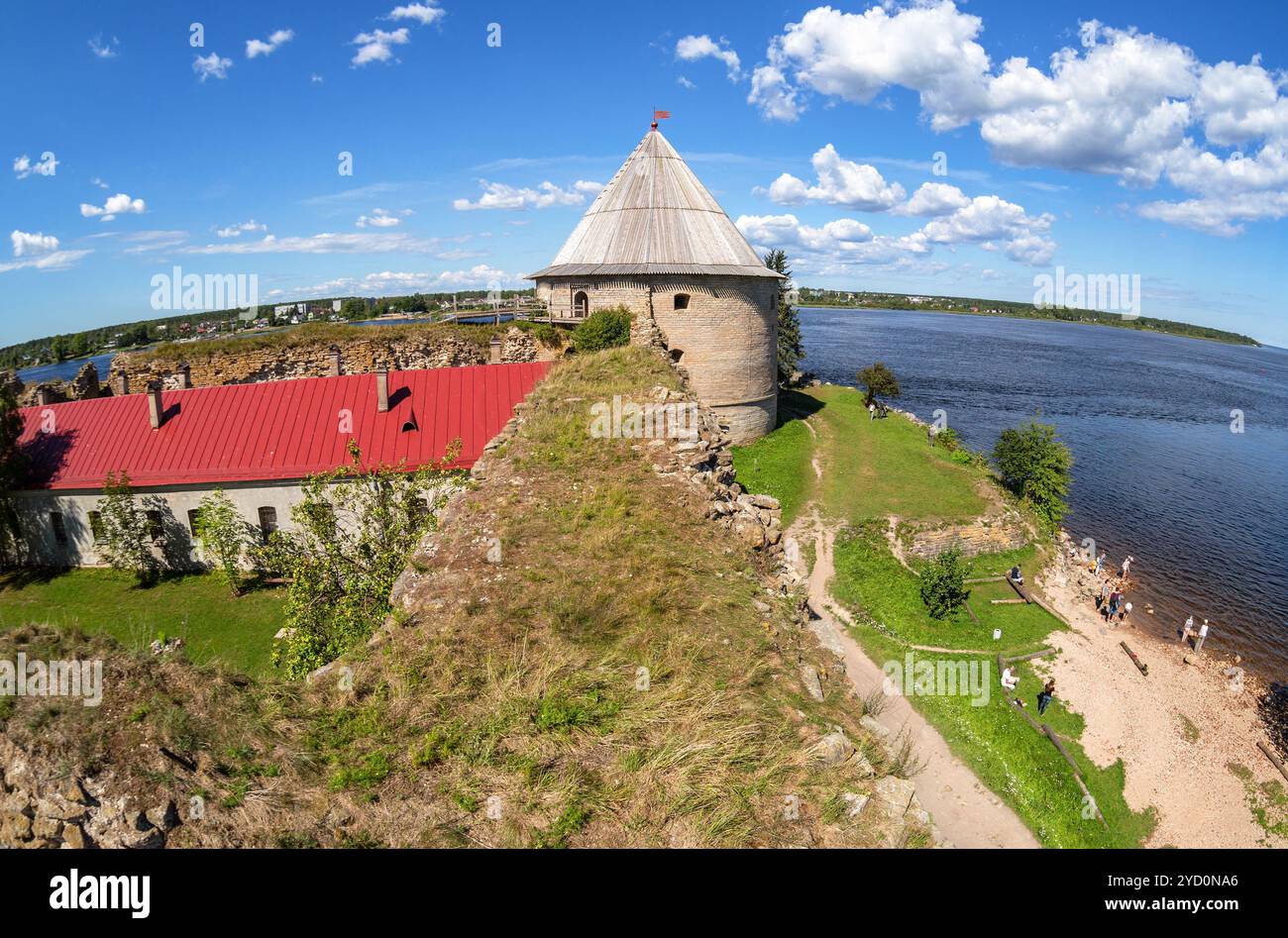 Historical fortress Oreshek is an ancient Russian fortress Stock Photo ...
