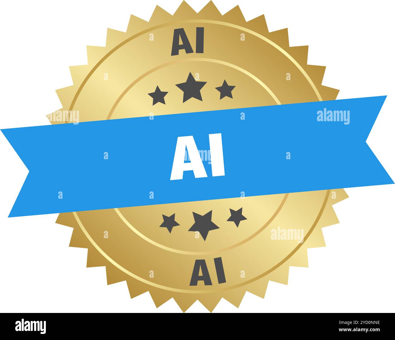 ai round blue and gold label isolated on transparent background. ai Stock Vector Image & Art - Alamy