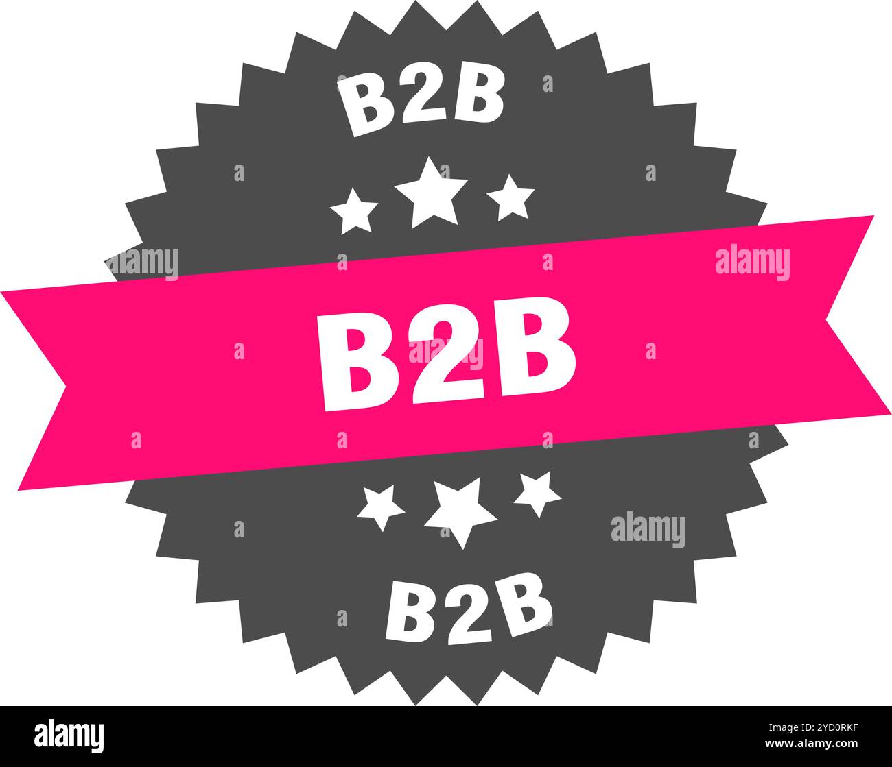 b2b round pink label isolated on transparent background. b2b Stock ...