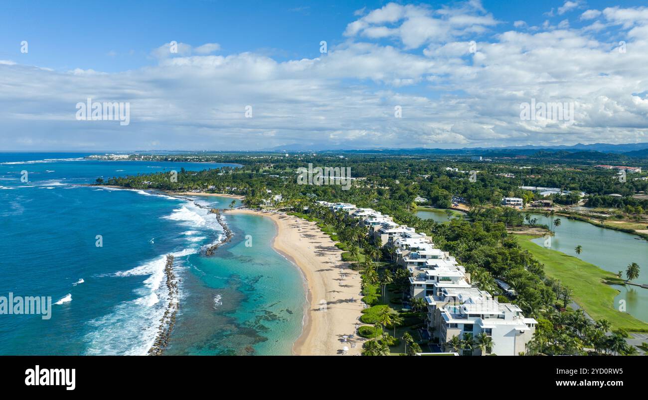 Aerial view of the West Beach community in Dorado Beach, Puerto Rico ...