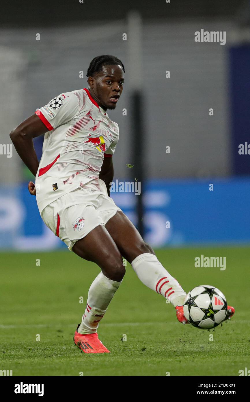 Castello Lukeba of RB Leipzig seen in action during the UEFA Champions ...