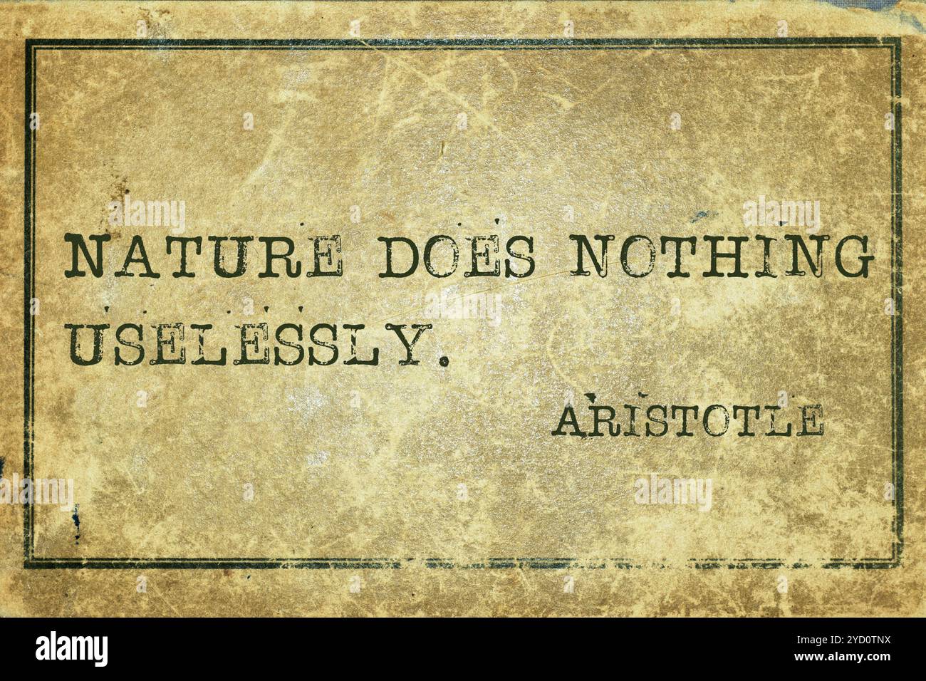 Nature does nothing uselessly - ancient Greek philosopher Aristotle ...