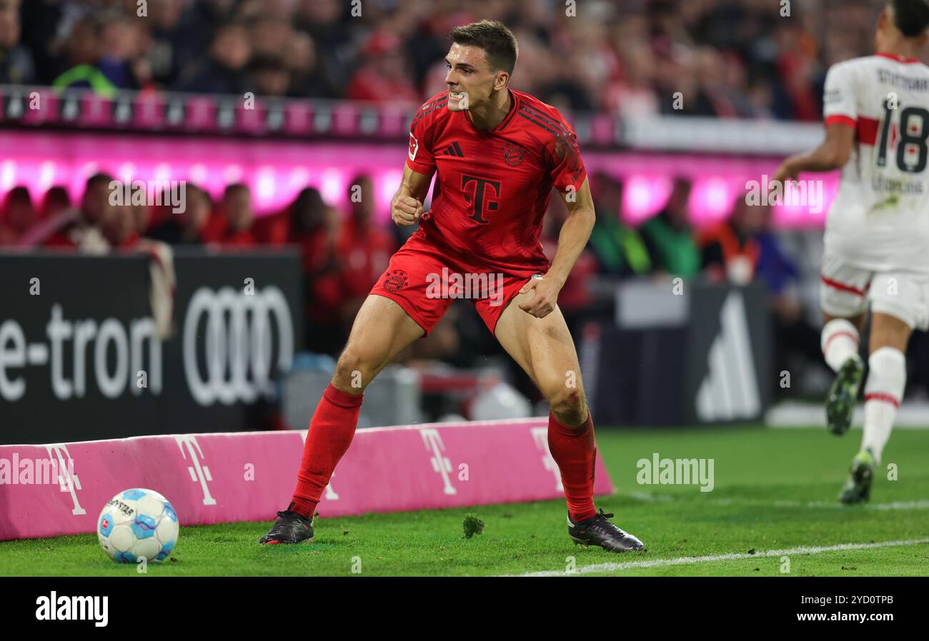 MUNICH, GERMANY - OCTOBER 19: Joao Palhinha of Bayern Muenchen reacts ...