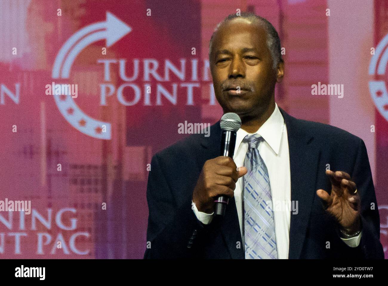 Duluth, United States. 23rd Oct, 2024. Dr. Ben Carson speaks during a ...