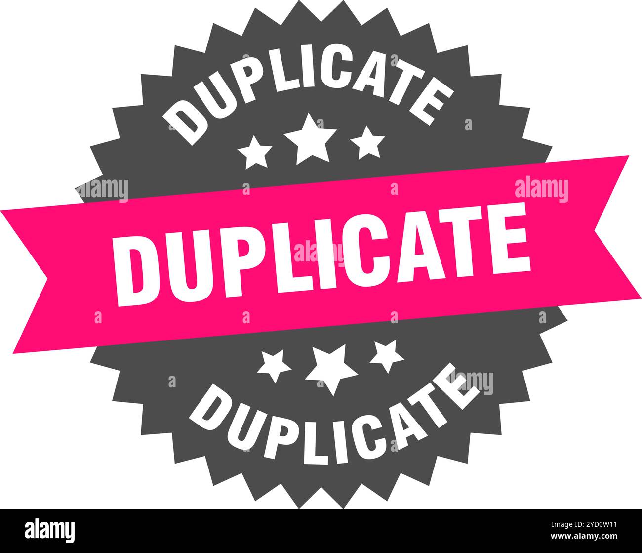 duplicate round pink label isolated on transparent background ...