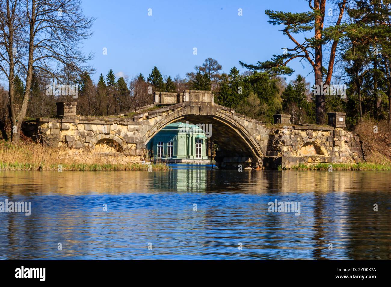 Bridge in the spring in the park. Bridges Russia. Park Russia. Old ...