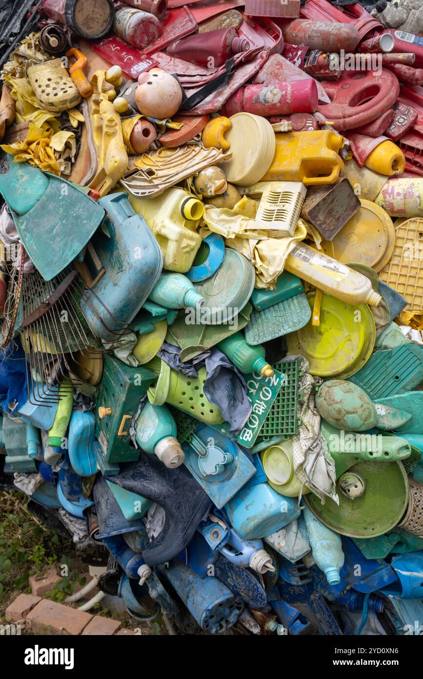 Fish Shaped Sculpture made of Recycled Rubbish by Yodogawa Technique on ...