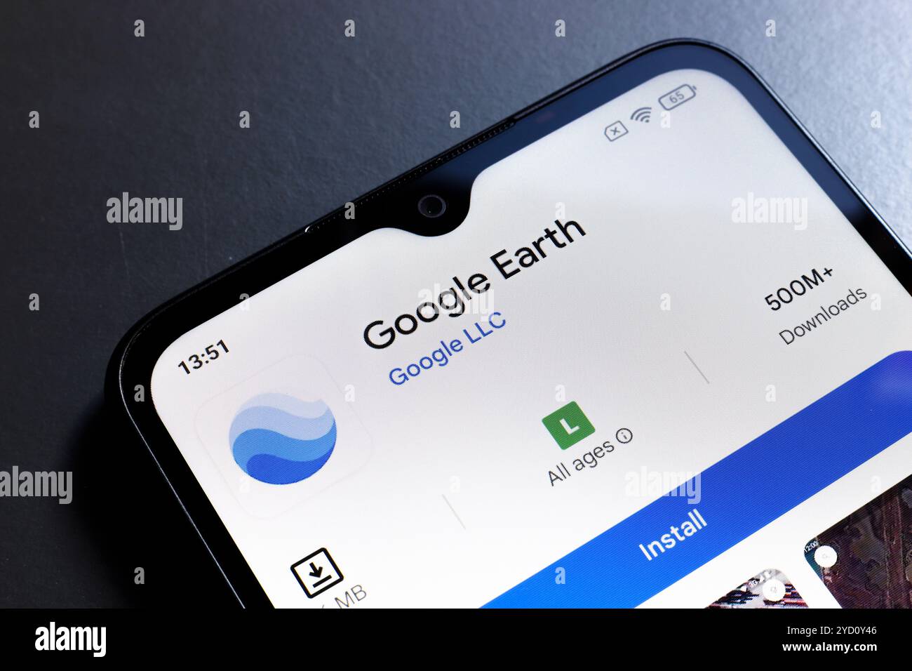 October 24, 2024, Portugal. In this photo illustration, the Google Earth app logo is displayed ...