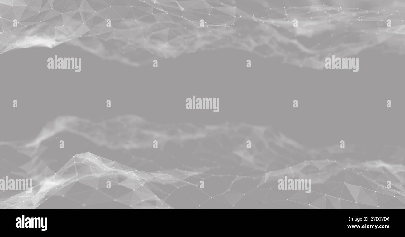 Network connected lines data nodes background. 3d illustration Stock ...