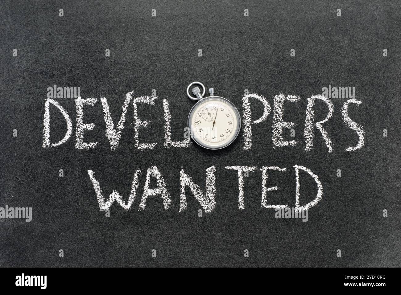 developers wanted phrase handwritten on chalkboard with vintage precise ...