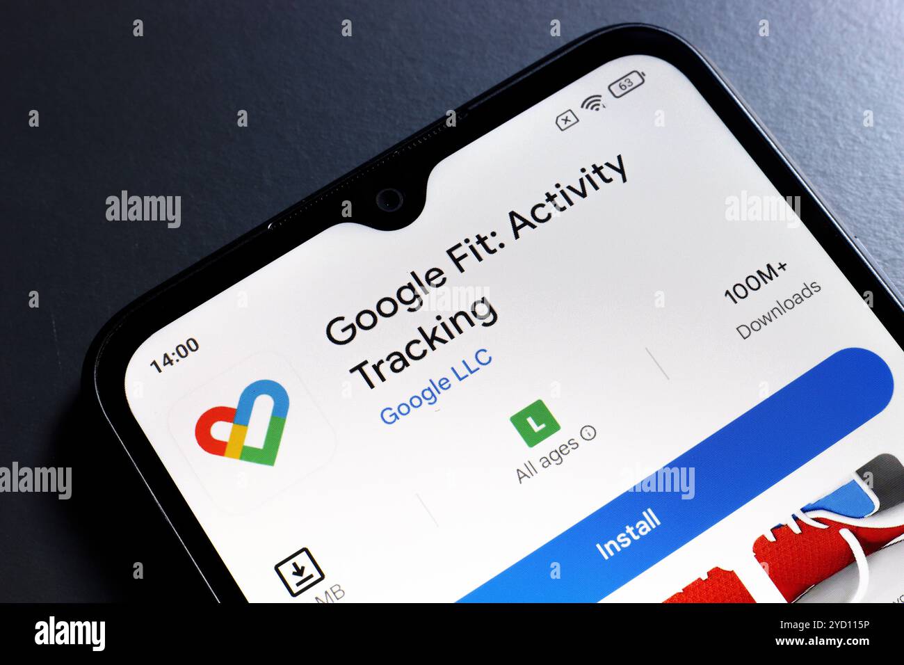 October 24, 2024, Portugal. In this photo illustration, the Google Fit ...