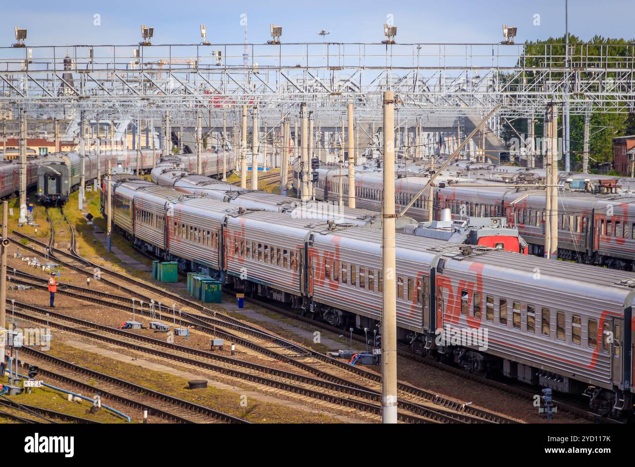 The cars of the Russian passenger train. Russian railway. travel around ...
