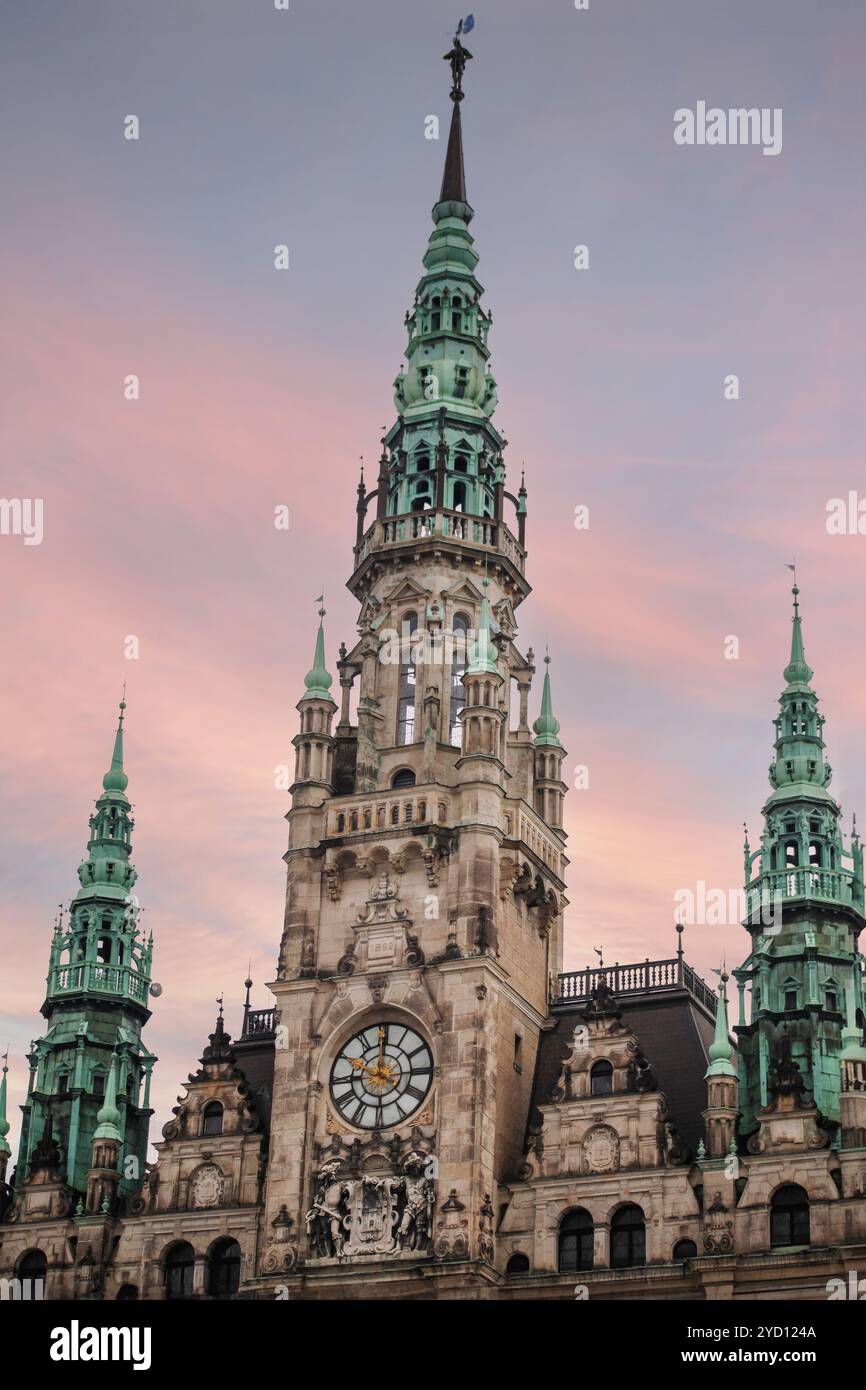 The town hall and the central square in Liberec, Czech Republic Stock ...