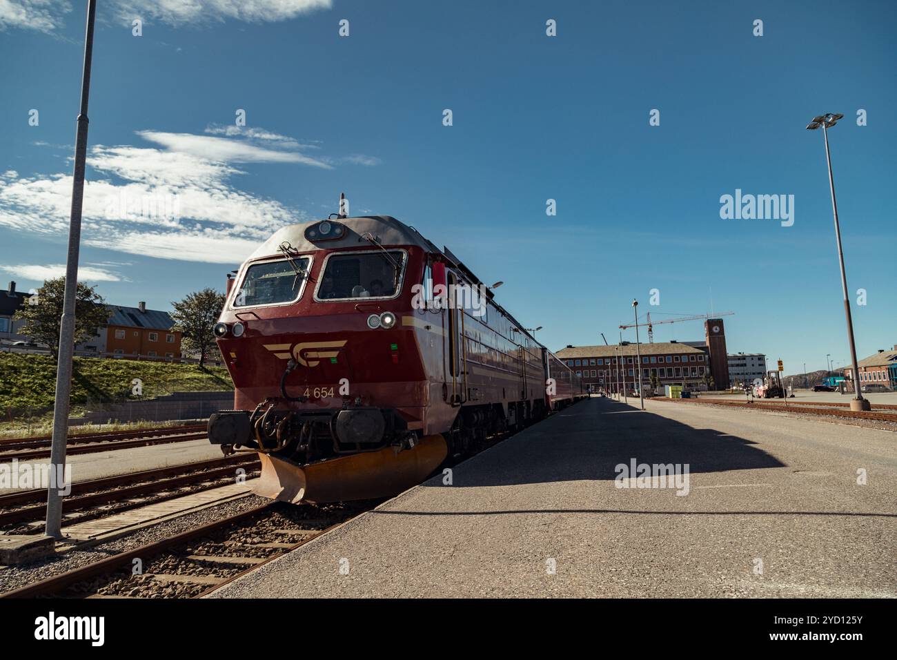 Bodo, Norway - 12 Aug 2018: Cross country train at Bodo Central Station ...
