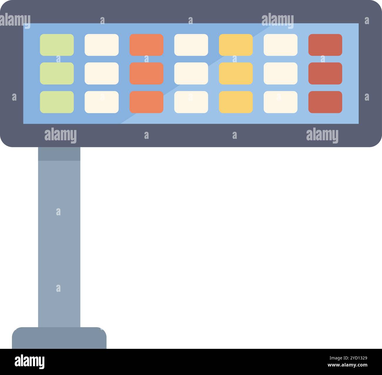 Airport arrival departure board showing status flight information on ...