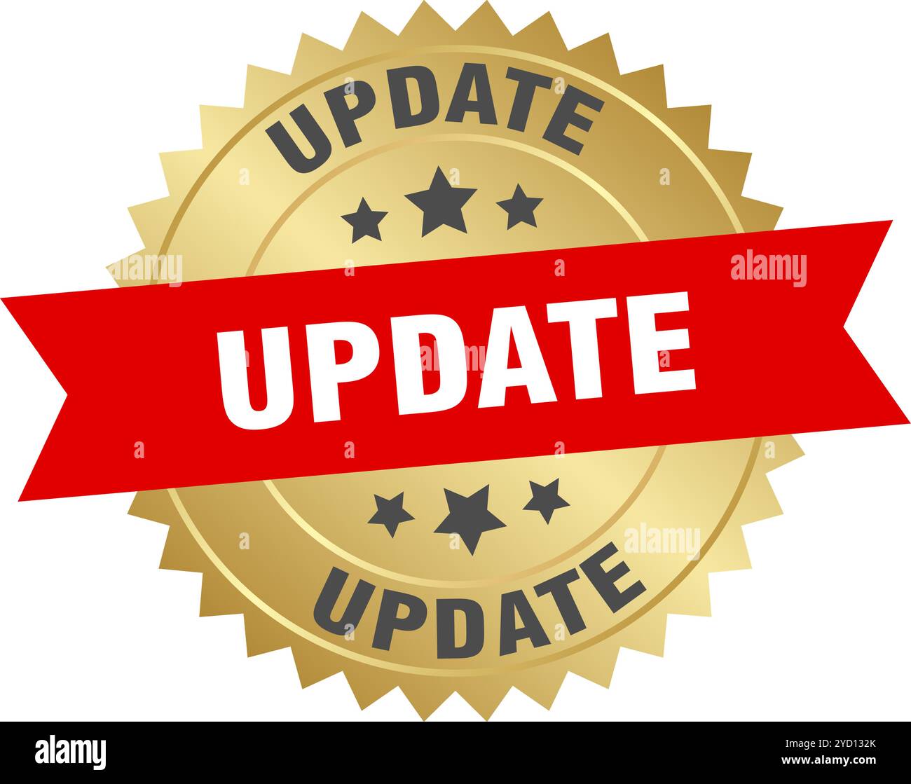 update round red and gold label isolated on transparent background ...