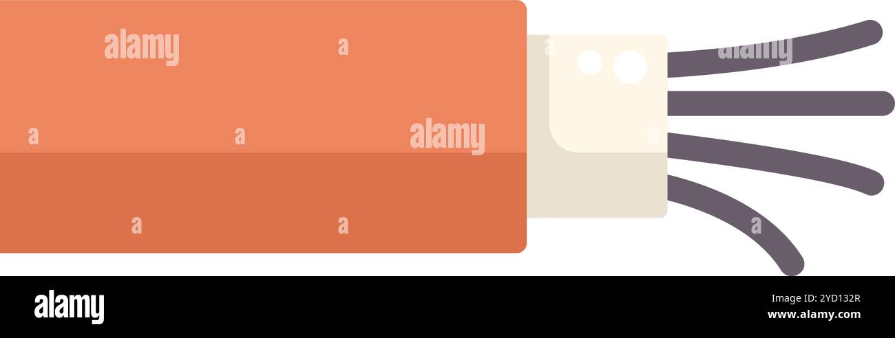 Electric cable is connecting, showing copper wires connection Stock ...