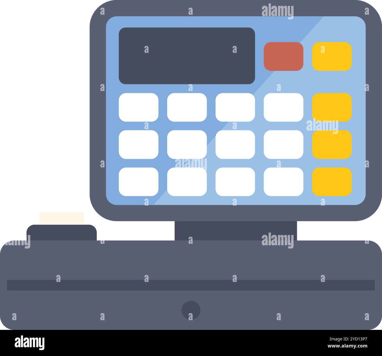 Modern electronic point of sale terminal displaying a blank screen ...