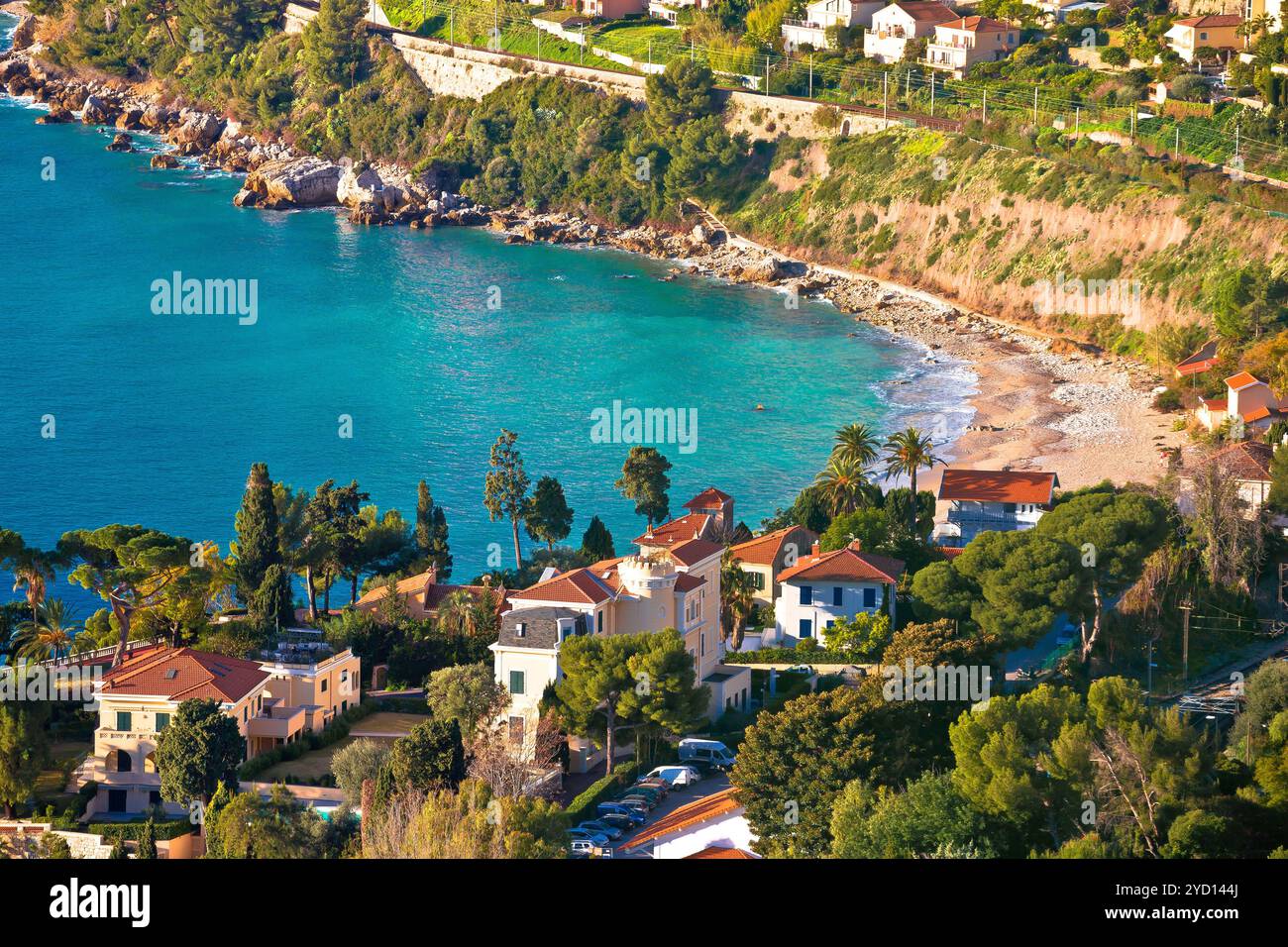 Cap Martin near Monaco idyllic bay and beach view Stock Photo - Alamy