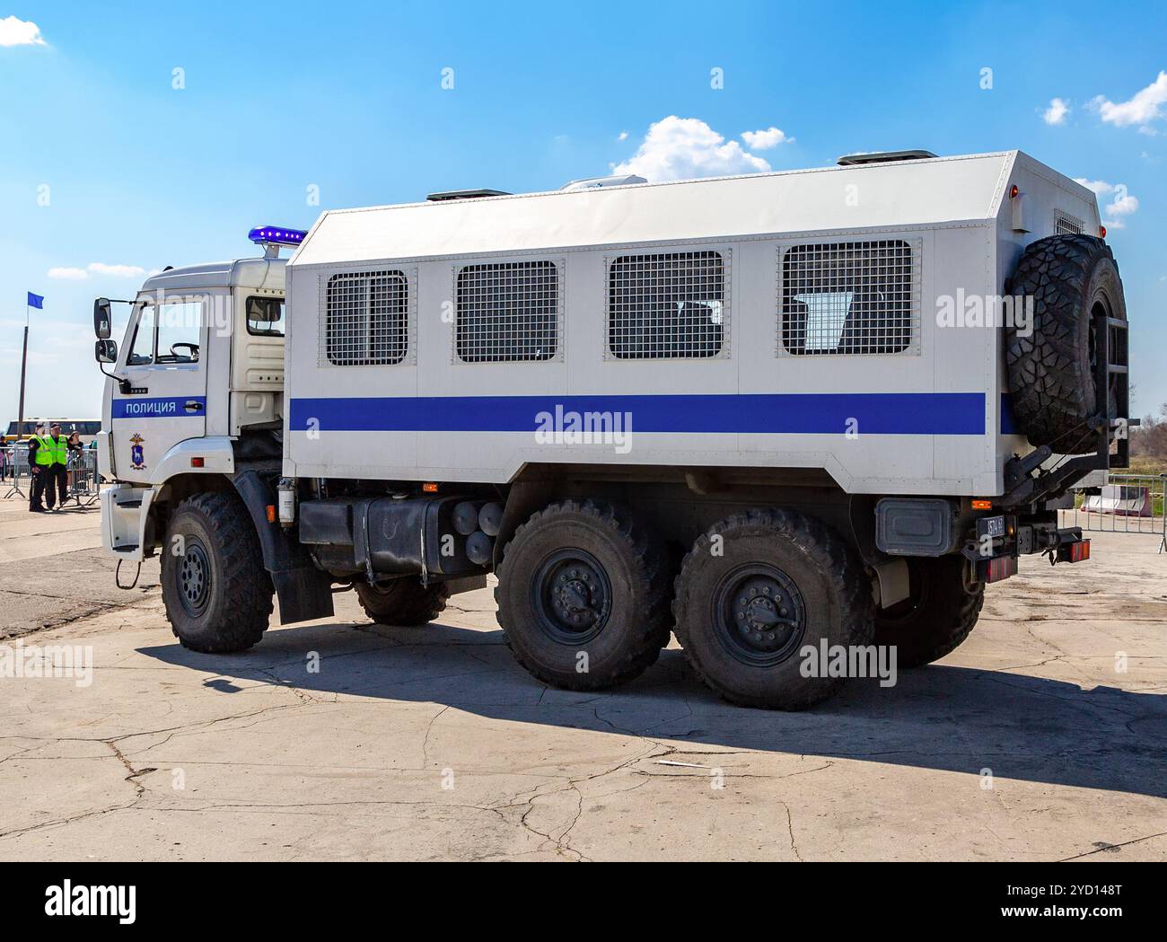 Russian police heavy truck on the city street Stock Photo - Alamy
