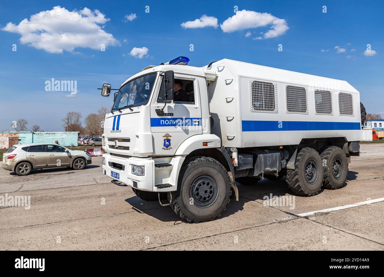 Russian police heavy truck on the city street Stock Photo - Alamy