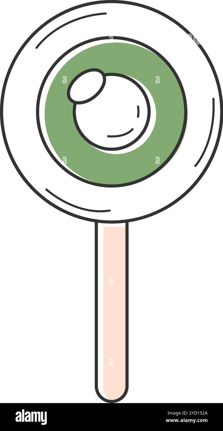 Green eyeball lollipop for spooky Halloween candy treats Vector Stock ...