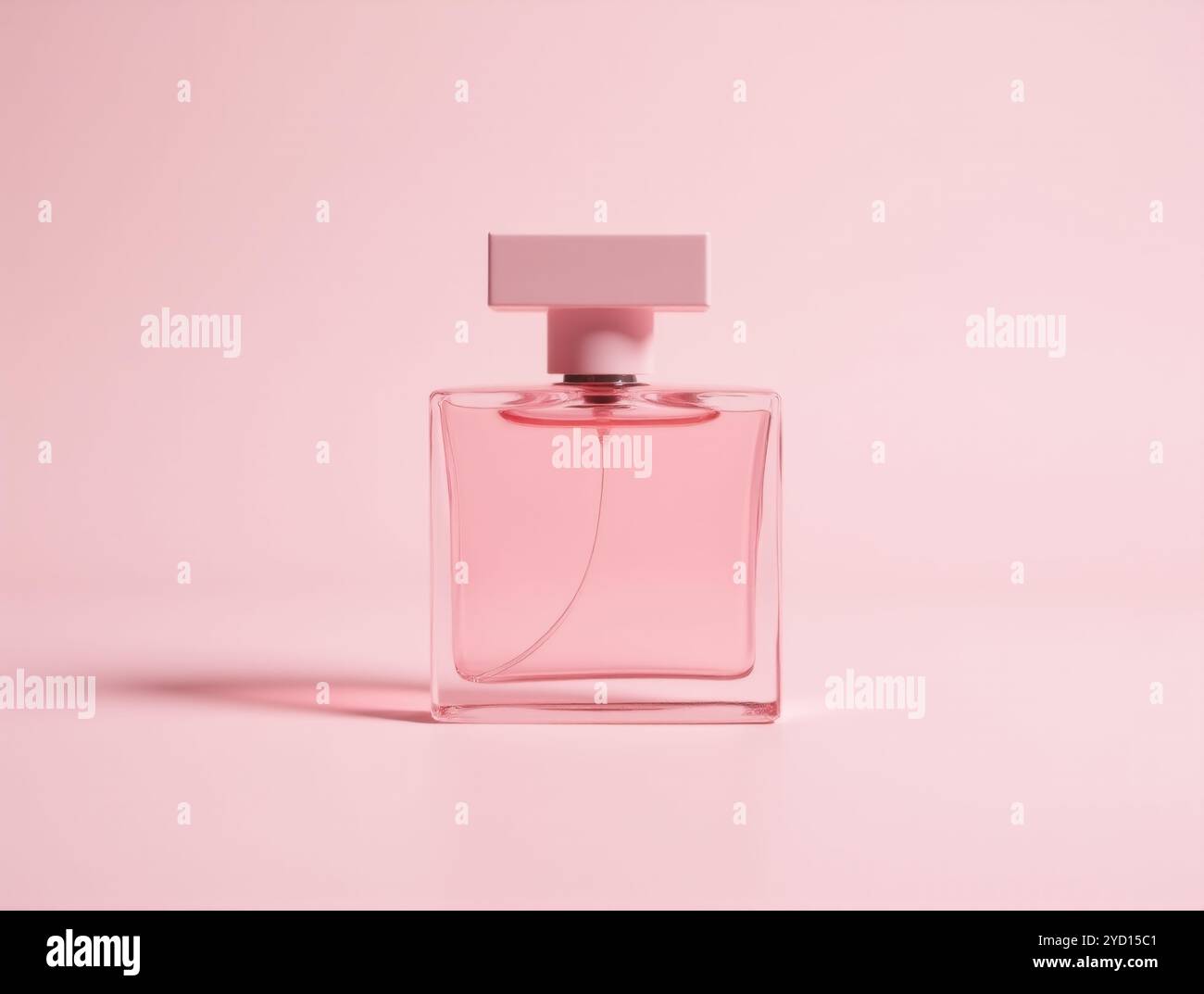 Product Photography of Pink Rectangle Glass Perfume Bottle with Light ...