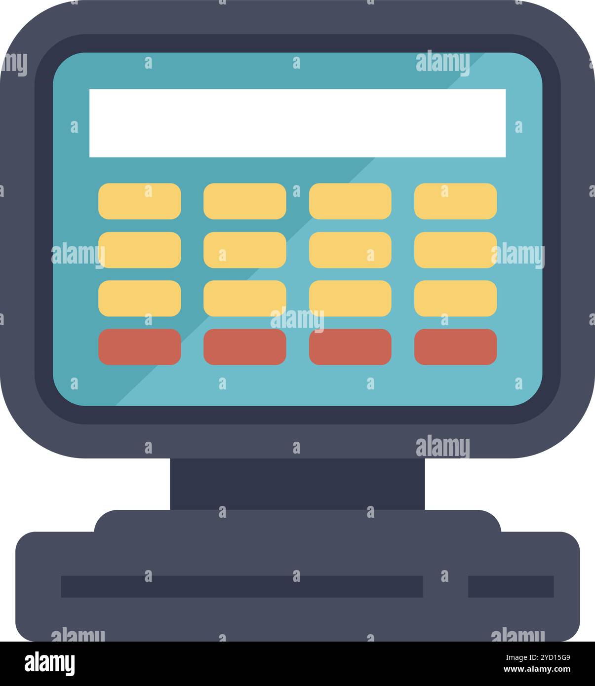 Point of sale terminal waiting to process payment from customer with ...