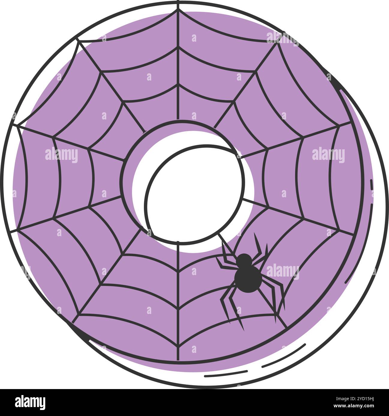 Spider web candy with purple design for Halloween treats Vector Stock ...
