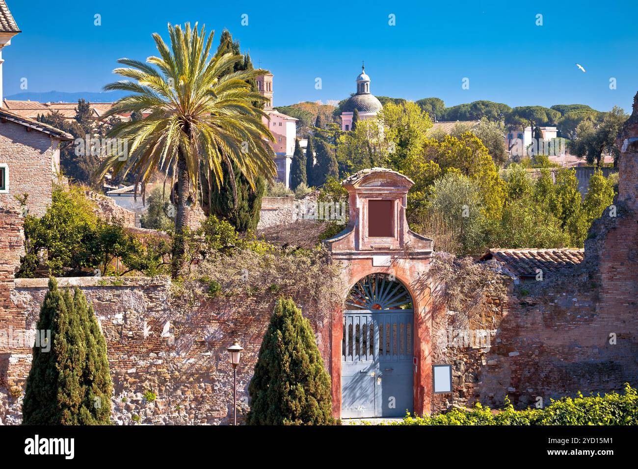 Scenic springtime view over the ruins of the Roman Forum in Rome Stock ...