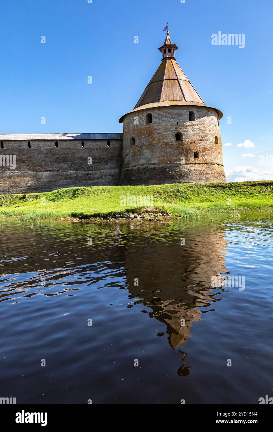 Historical Oreshek fortress is an ancient Russian fortress Stock Photo ...