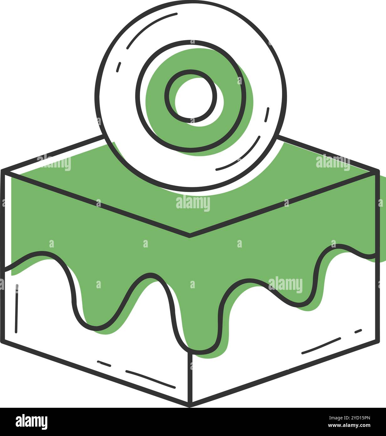 Halloween green eyeball cake with spooky icing design Vector Stock ...
