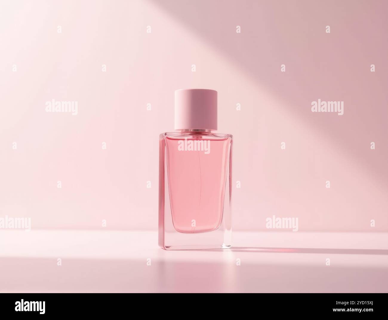 Product Photography of Pink Rectangle Glass Perfume Bottle with Light ...