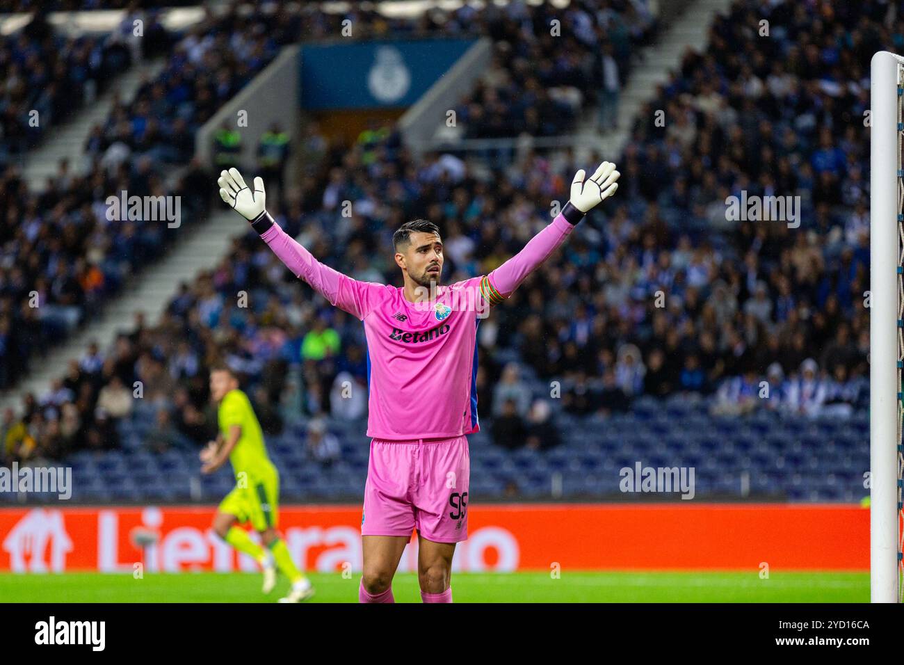 Goalkeeper Diogo Costa of FC Porto gestures after the UEFA Europa ...
