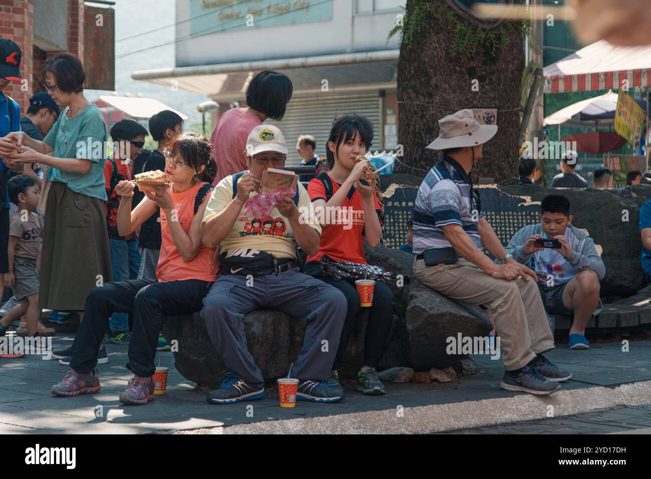 Taipei, Taiwan - October 10th 2019: A vibrant afternoon of food and ...