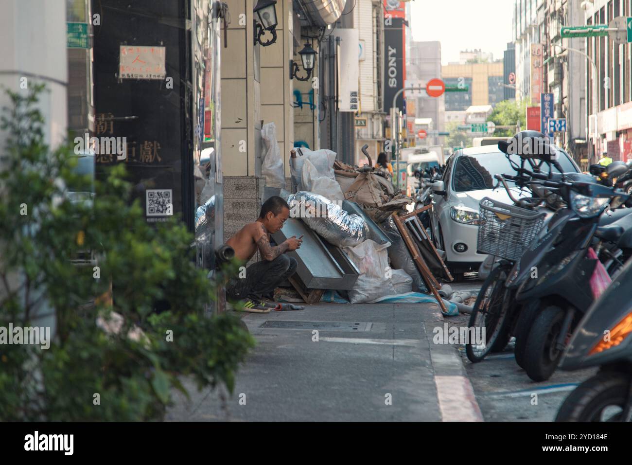Taipei, Taiwan - October 10th 2019: A moment of solitude on the ...