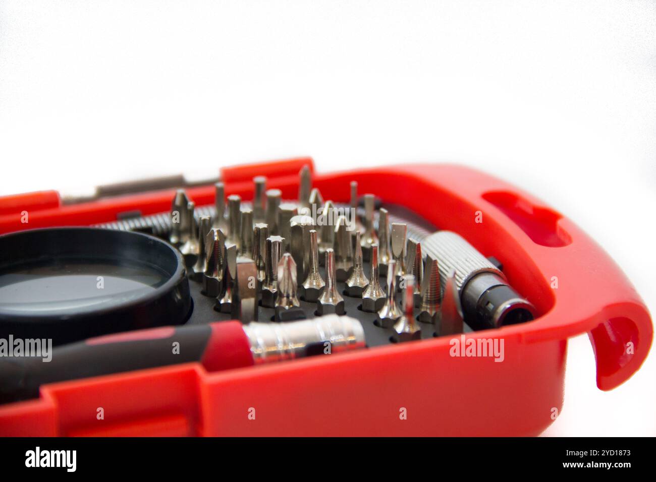 Set of precision screwdrivers isolated on white background. Instruments ...