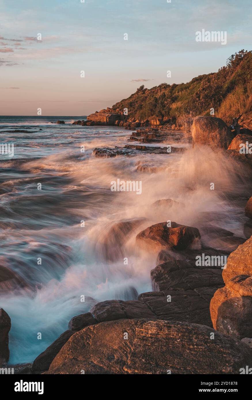 Wombarra coastline on the Illawarra escarpment swallowed up by the ...