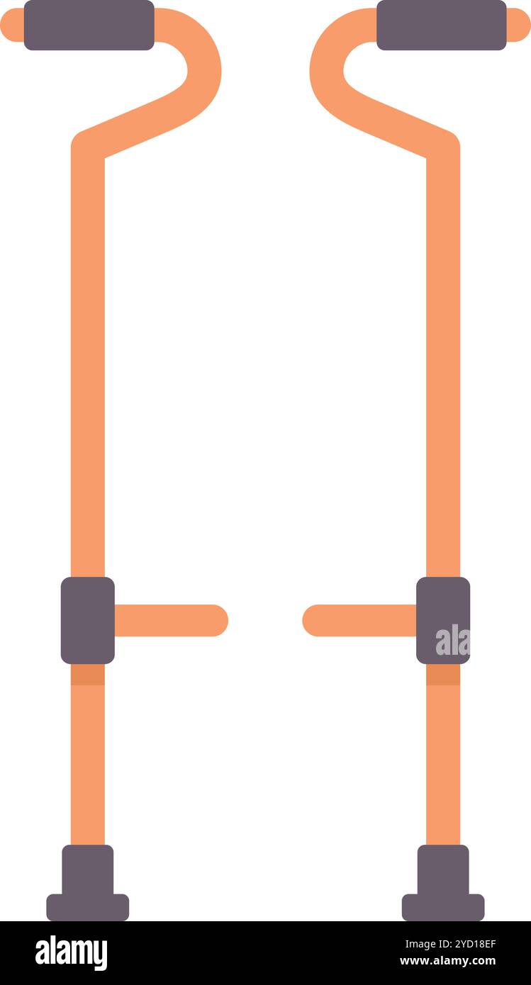 Illustration of a pair of jumping stilts with metal springs and ...