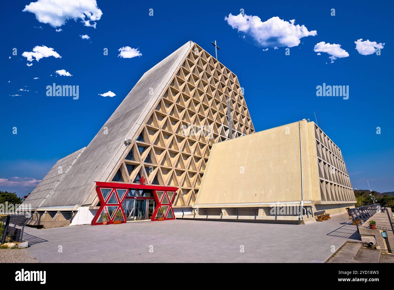 The Temple of Monte Grisa on mountain above Trieste view Stock Photo ...
