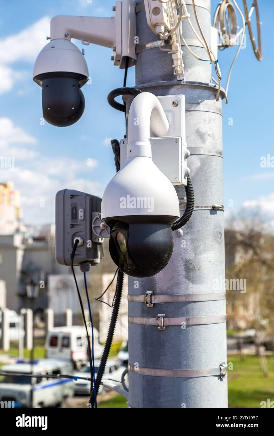 Cctv surveillance cameras mounted hi-res stock photography and images ...