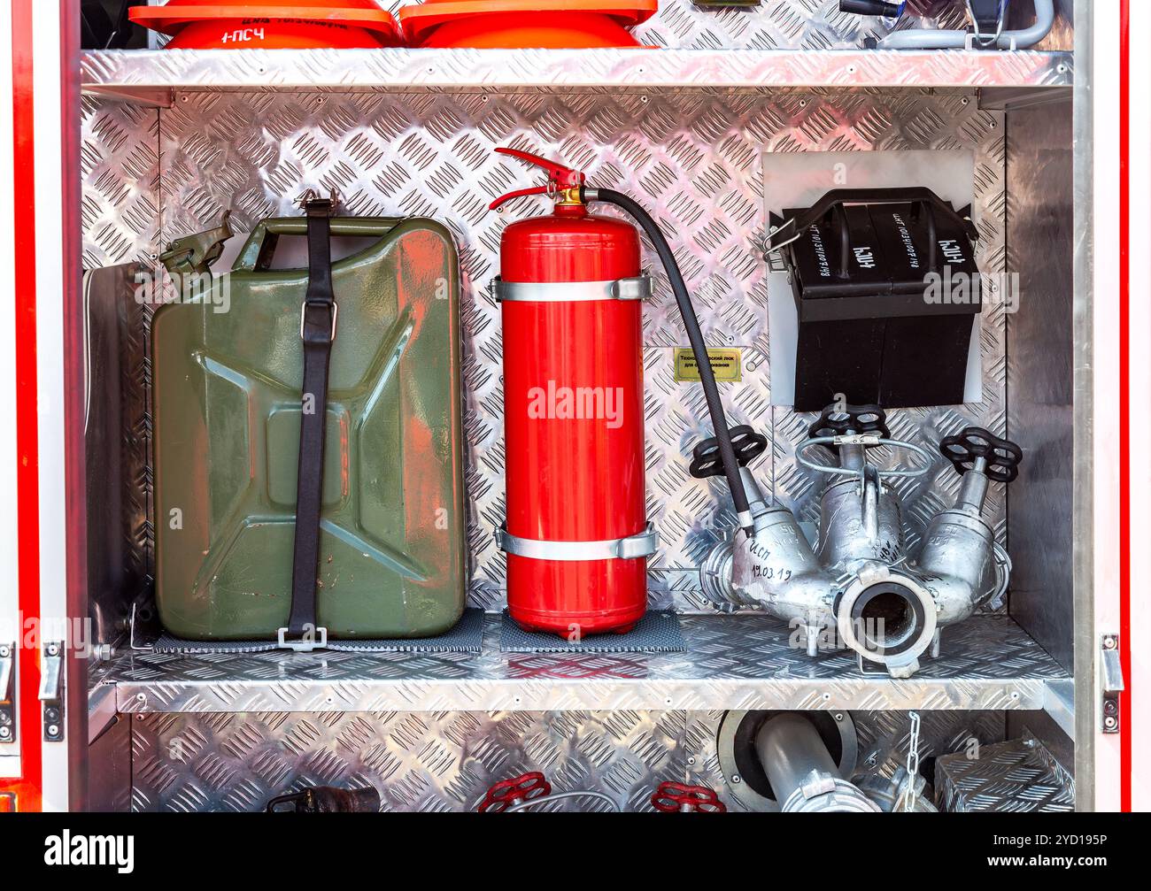 Rescue fire truck equipment Stock Photo - Alamy