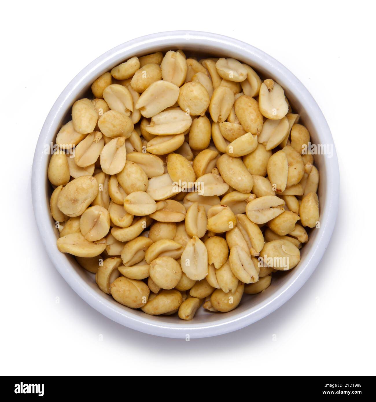 Roasted peanuts in round container Stock Photo - Alamy