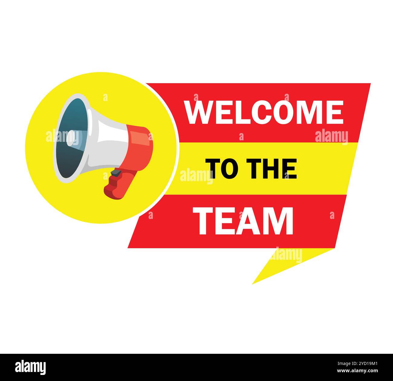 Welcome to the team on speech bubble. Advertising sign. Vector illustration Stock Vector Image ...