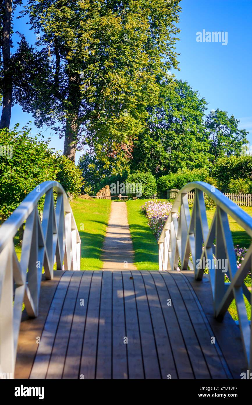Wooden footbridge over old hi-res stock photography and images - Alamy